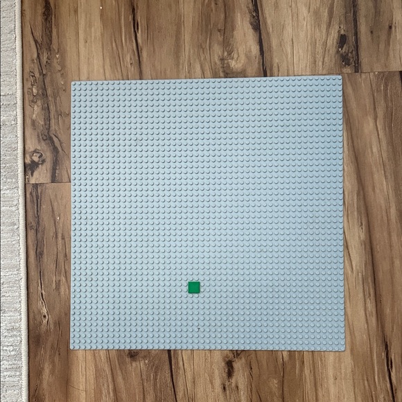 Lego | Toys | Lego Gray Building Base Plate With Green Block | Poshmark